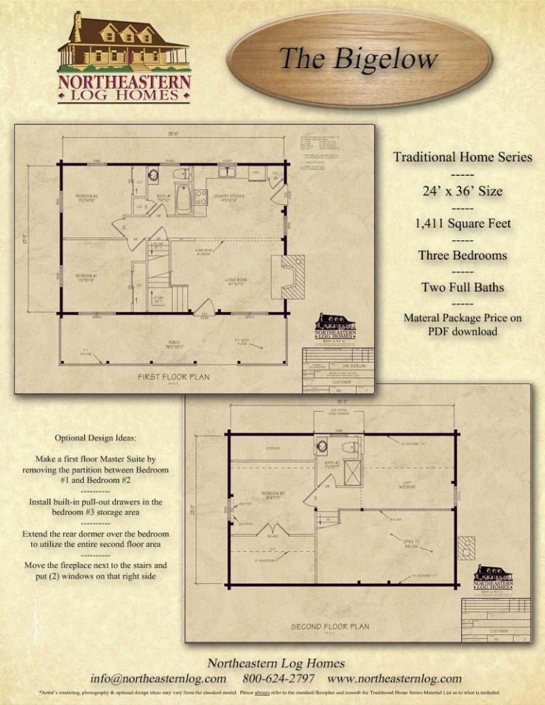 The Bigelow | Northeastern Log Homes