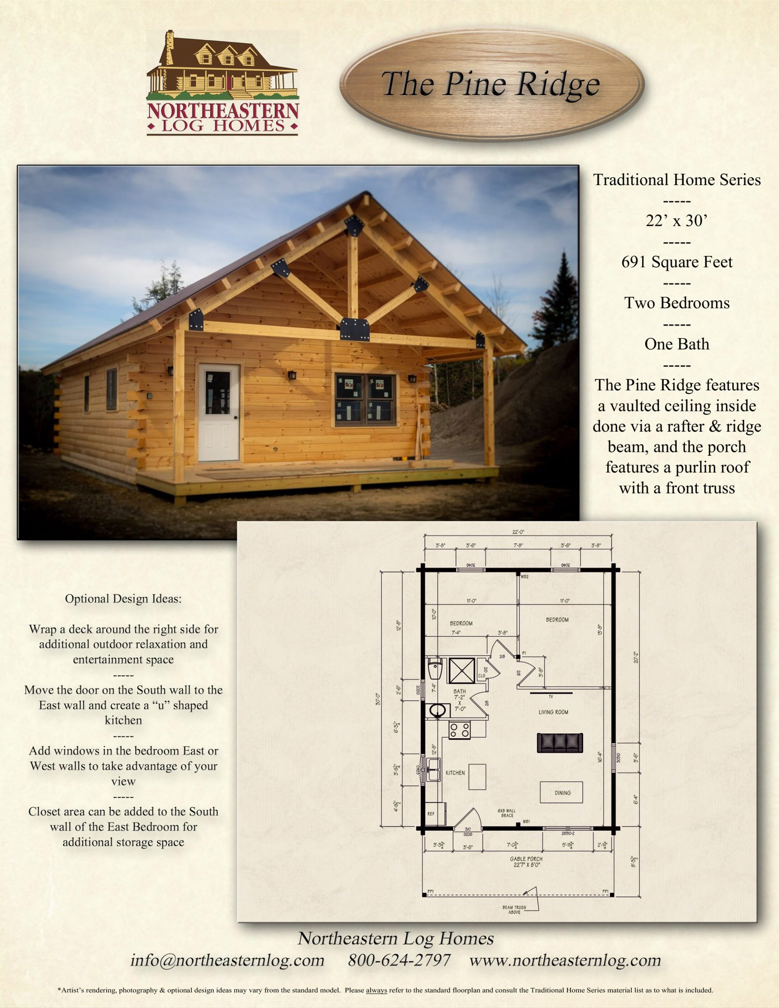 The Pine Ridge | Northeastern Log Homes