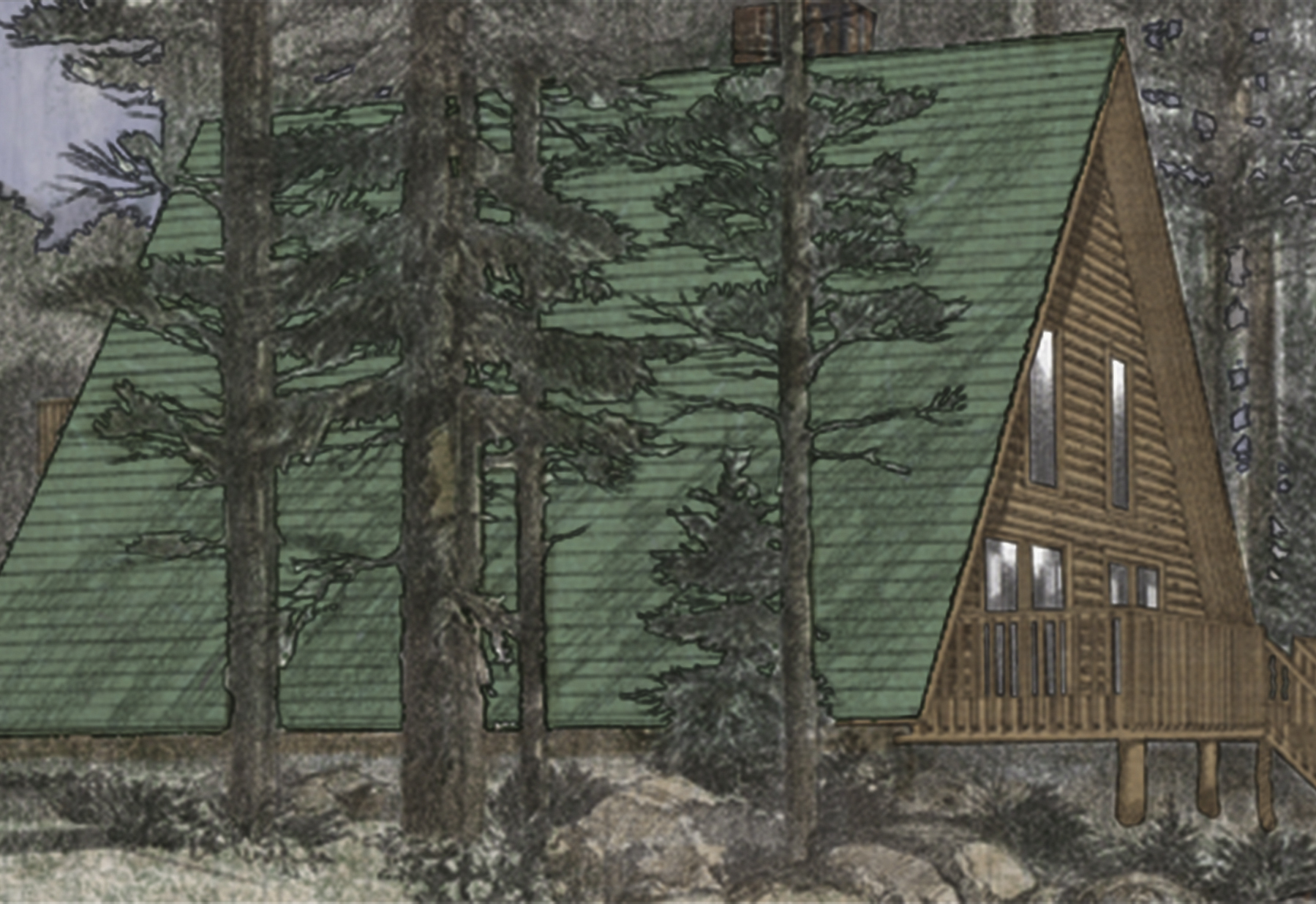 The A Frame - Northeastern Log Homes