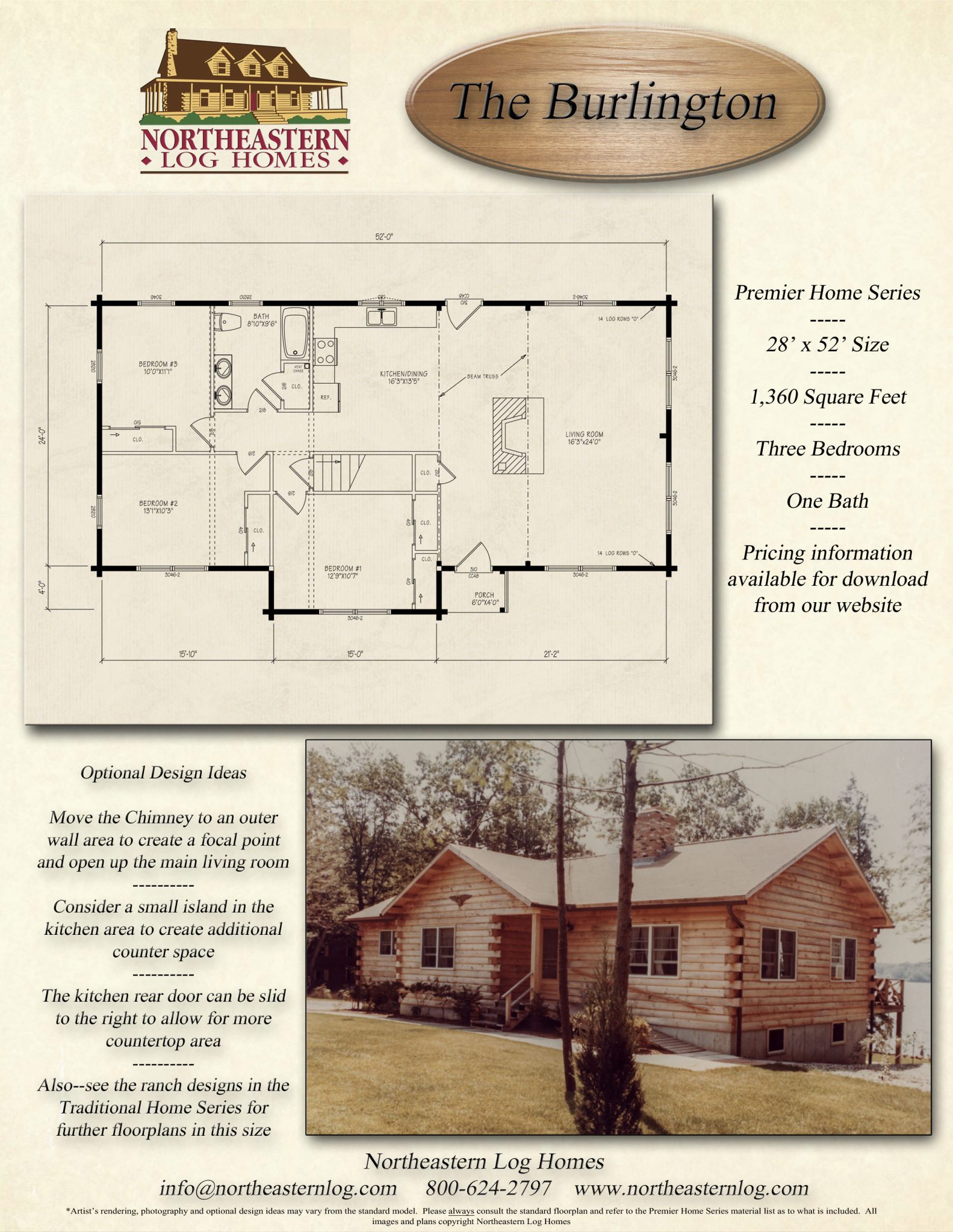 The Burlington | Northeastern Log Homes