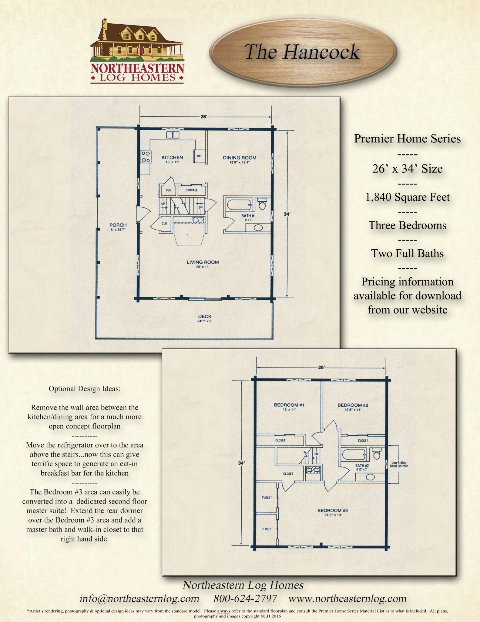 The Hancock | Northeastern Log Homes
